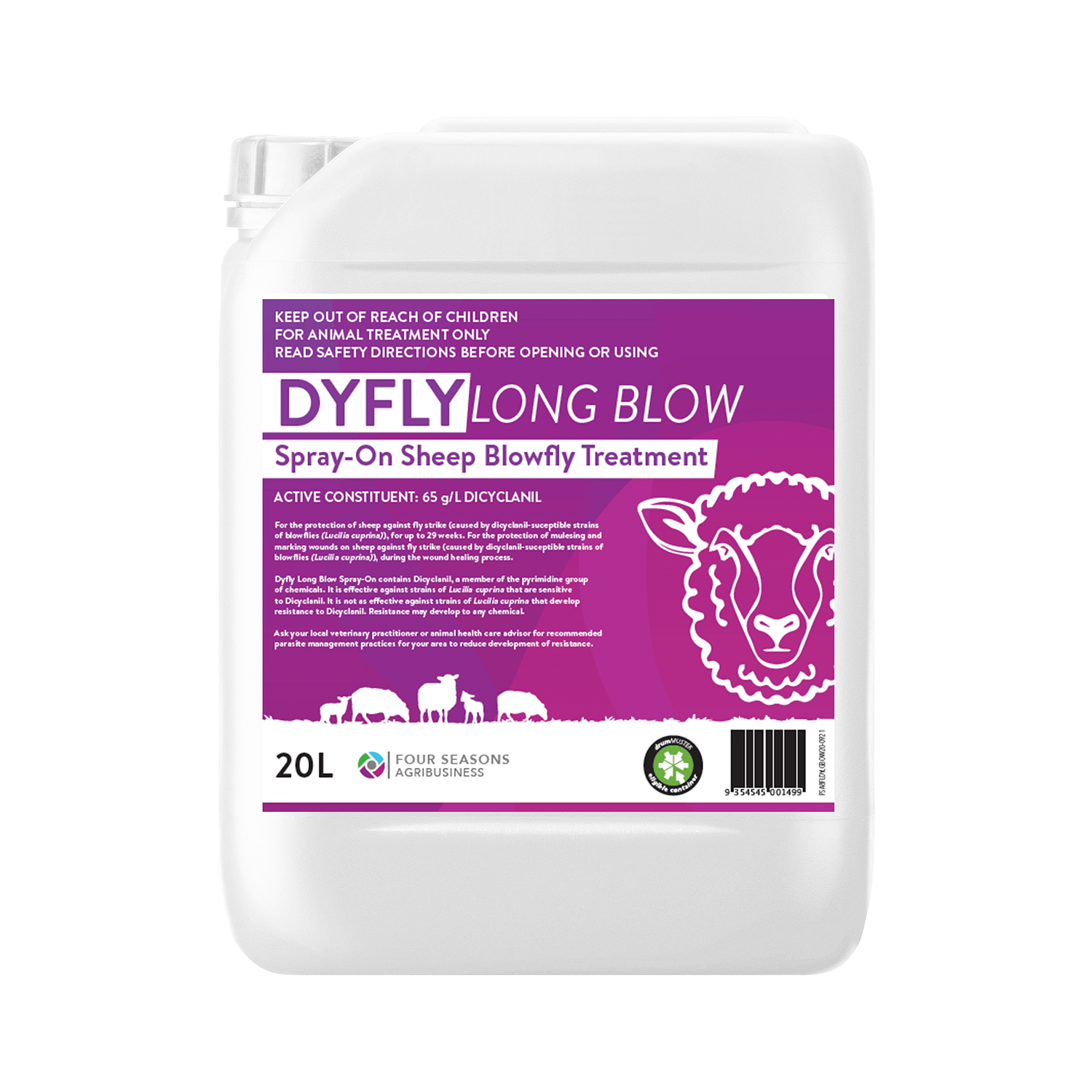 Dyfly Long Blow Spray-on Sheep Blowfly Treatment - Four Seasons ...