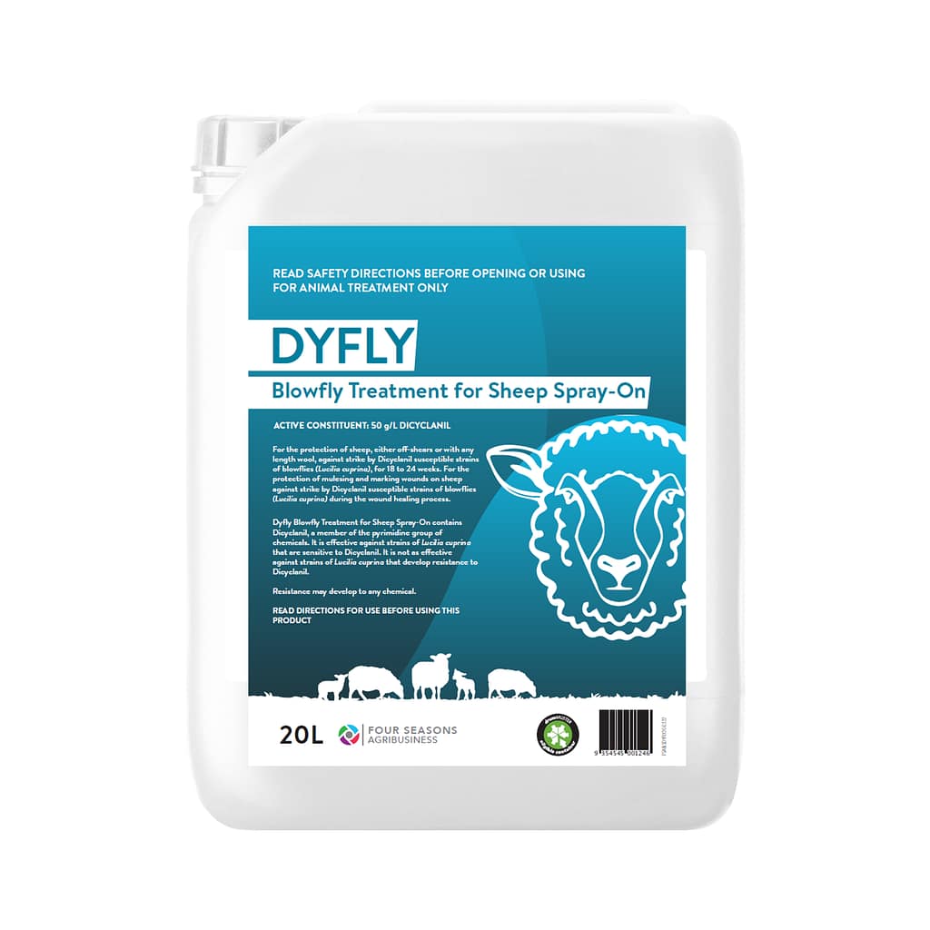 Dyfly Blowfly Treatment for Sheep Spray-On - Four Seasons Agribusiness